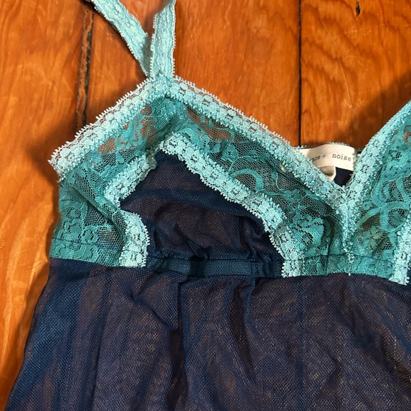 silence + noise | Intimates & Sleepwear | Blue Lace Sheer Sleep Nightie ...